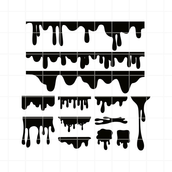 Dripping Borders Svg. Dripping Svg. Dripping Borders Cut | Etsy