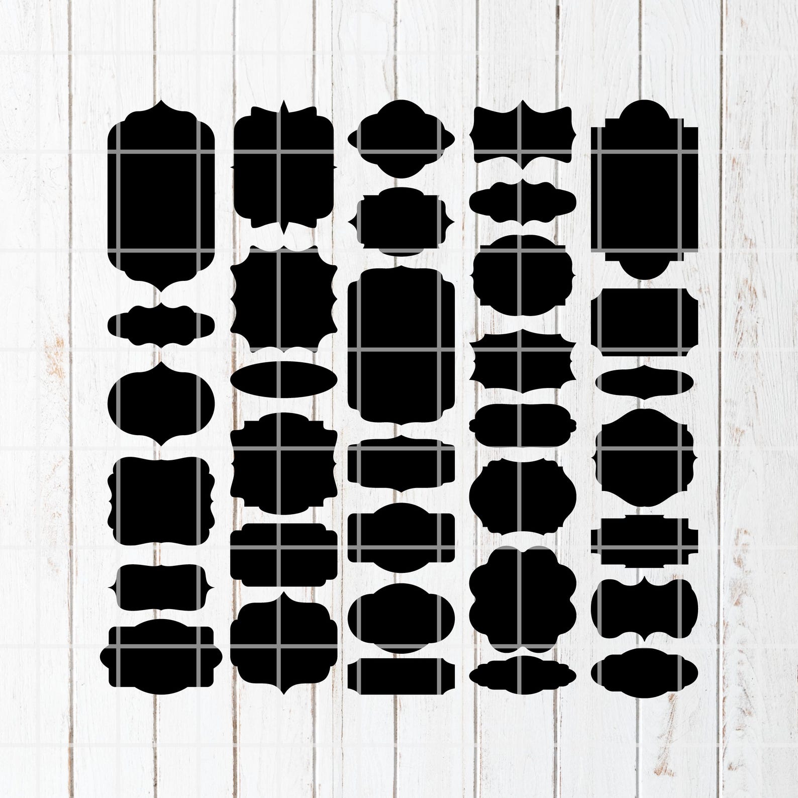 Decorative Frames & Tags SVG Clipart Set (digital Download) - Etsy