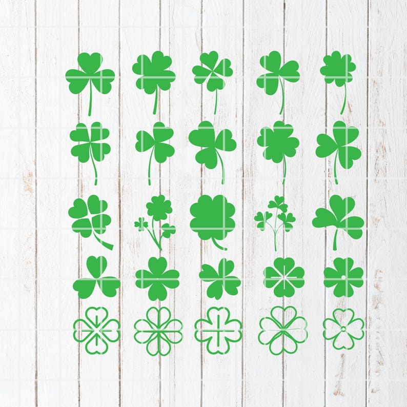 Clover SVG Bundle, Shamrock Cut Files (digital Download) - Etsy