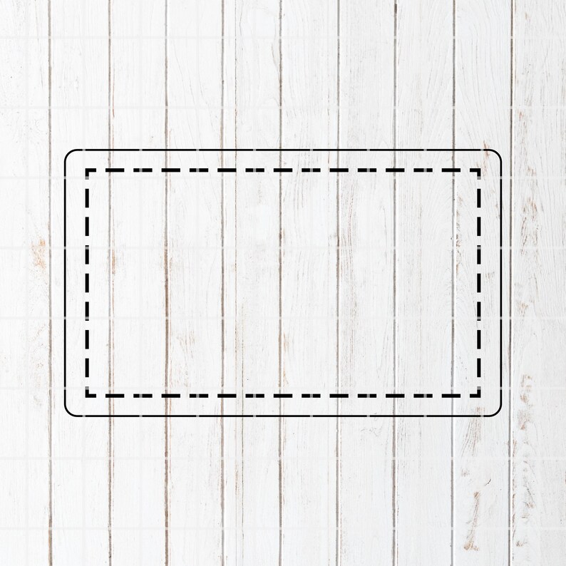Leather Patch Svg. Hat Patch SVG. Rectangle Svg. Faux Stitch SVG. Blank ...