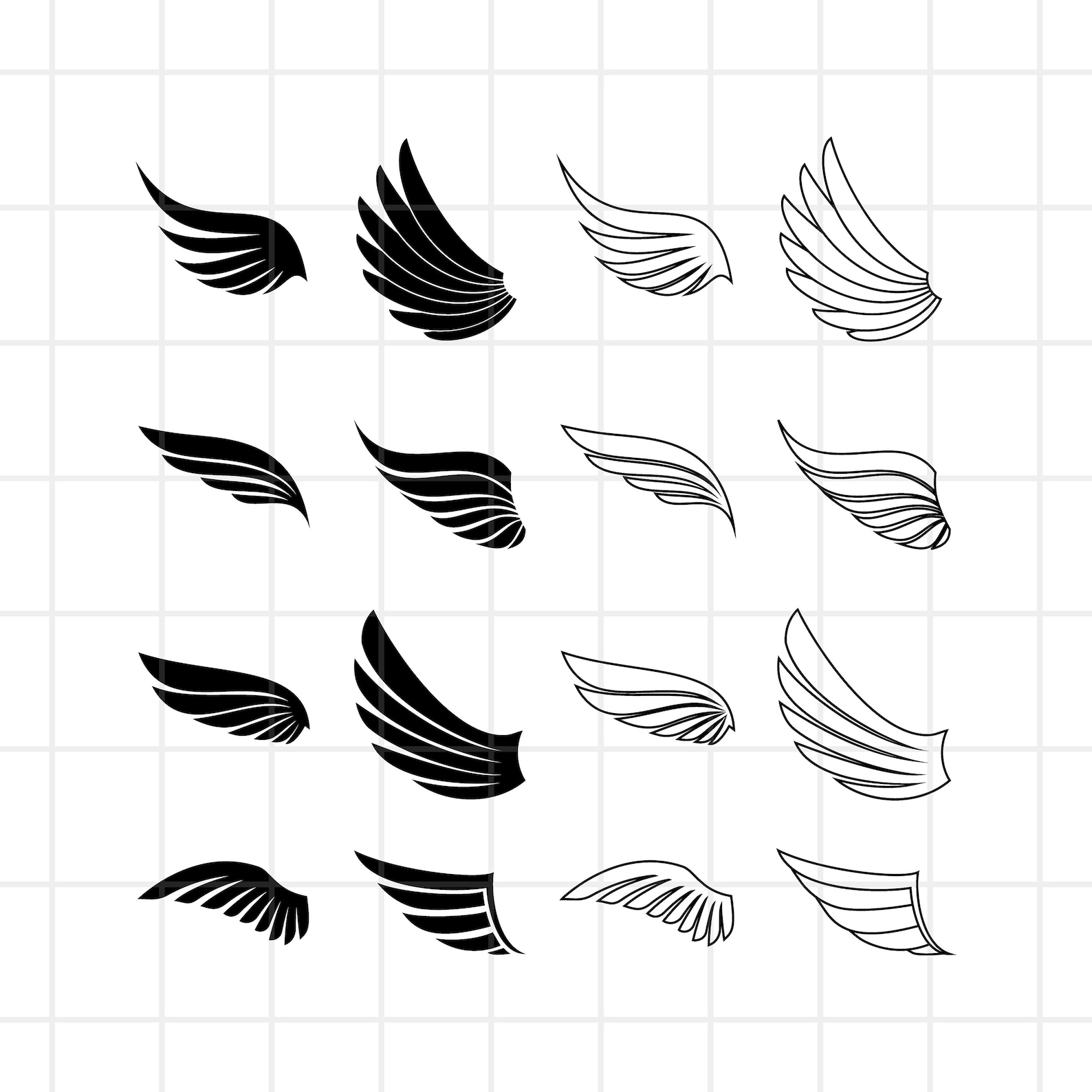 Engel Flügel svg Flügel svg svg Dateien für Cricut Flügel | Etsy Österreich