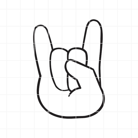 Rock On Hand Symbol Clip Art