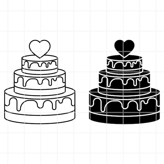 Wedding Cake SVG. Wedding Cake Png. Wedding Cake Clip Art. - Etsy