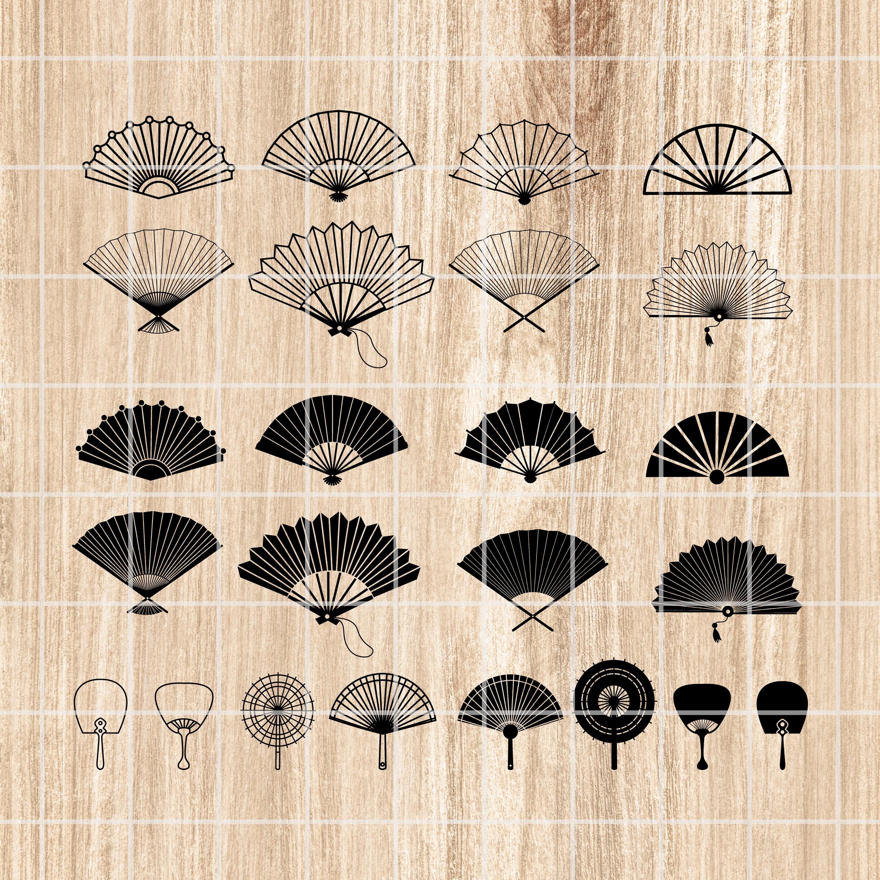 Hand Fan SVG. Hand Fan Png. Hand Fan Clipart. Hand Fan Cut File. Hand ...