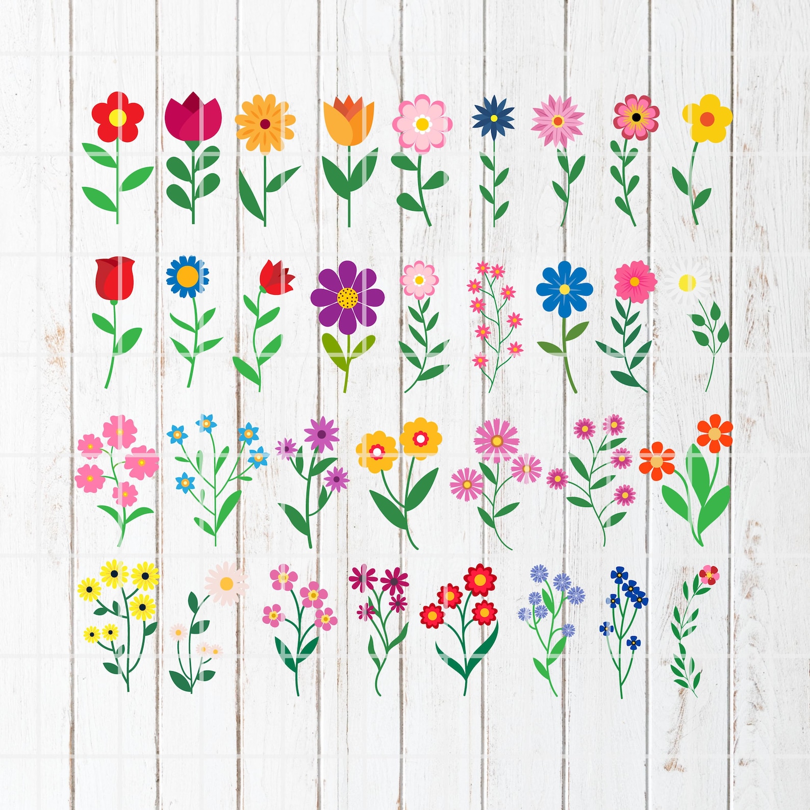 Spring Flower SVG. Spring Flower Png. Spring Flower Cut File. Spring ...