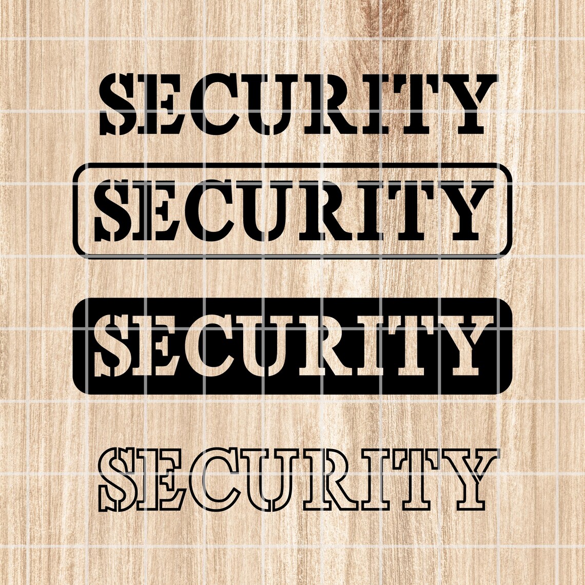 Security Stencil SVG Cut File, Cricut & Silhouette (digital Download ...