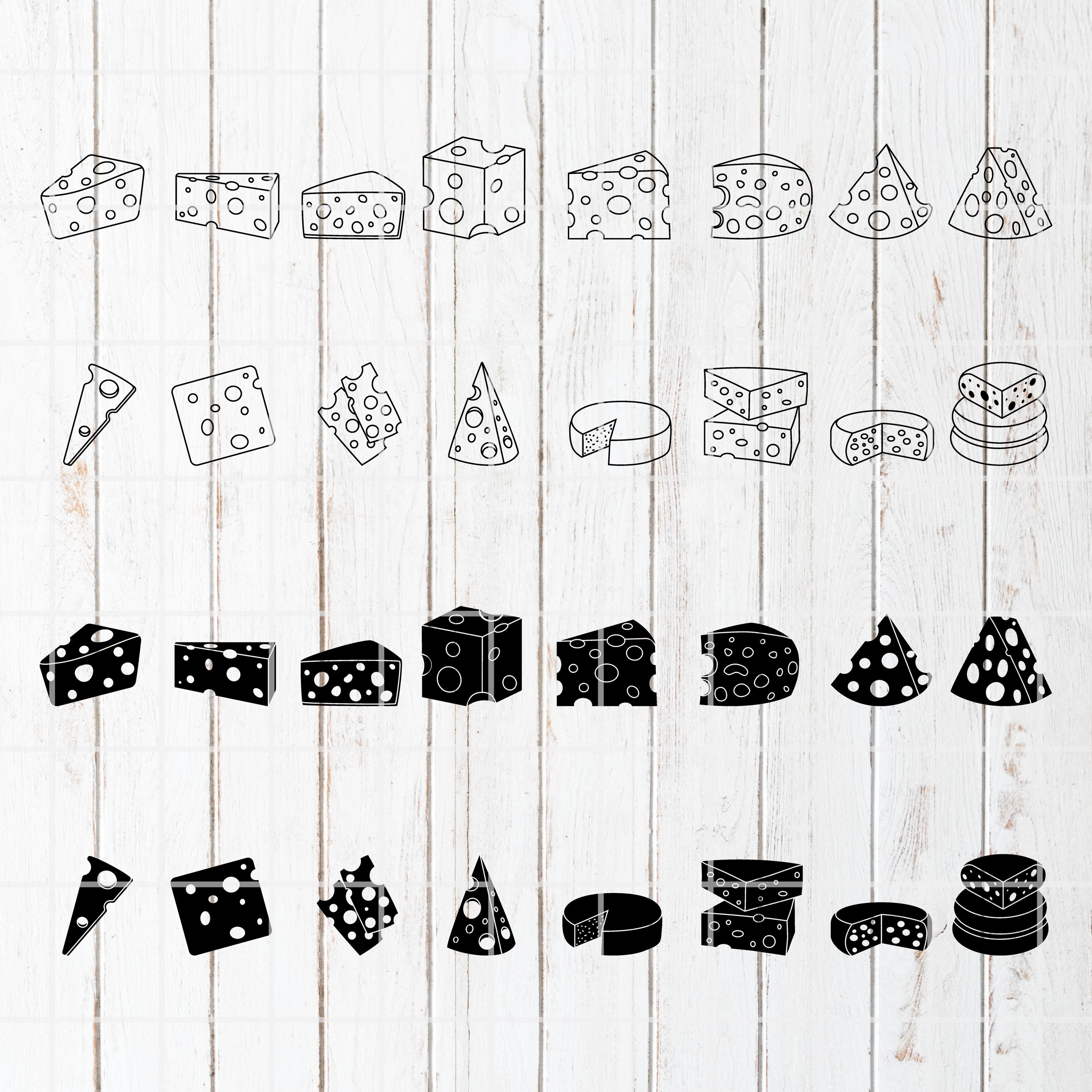 Cheese SVG. Cheese Png. Cheese Clipart. Cheese Cut File. Cheese Cutting ...