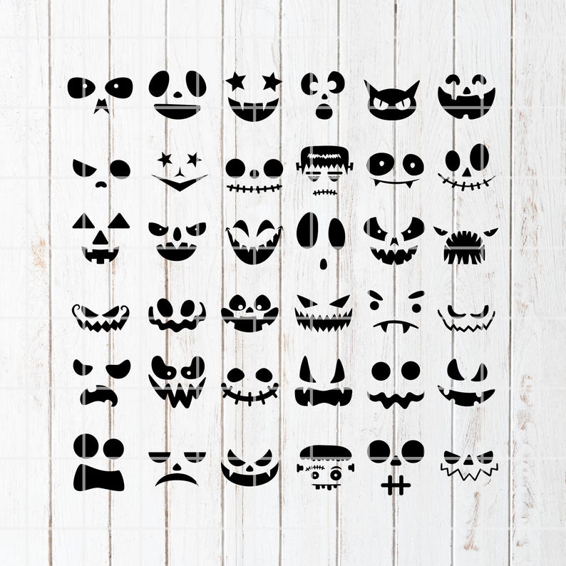 Halloween Faces SVG. Halloween Faces Png. Halloween Faces Cut File ...