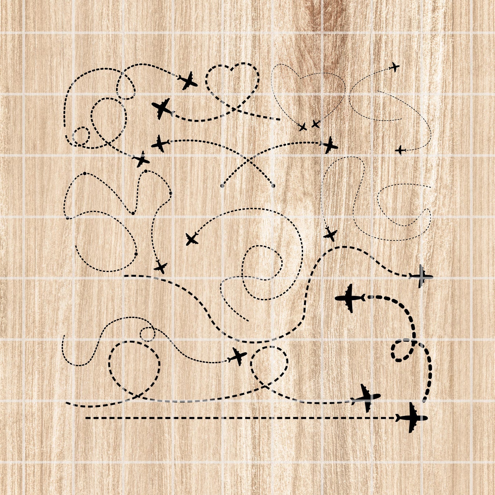 Airplane Svg. Airplane Png. Airplane Clipart. Plane Route Svg. Plane ...