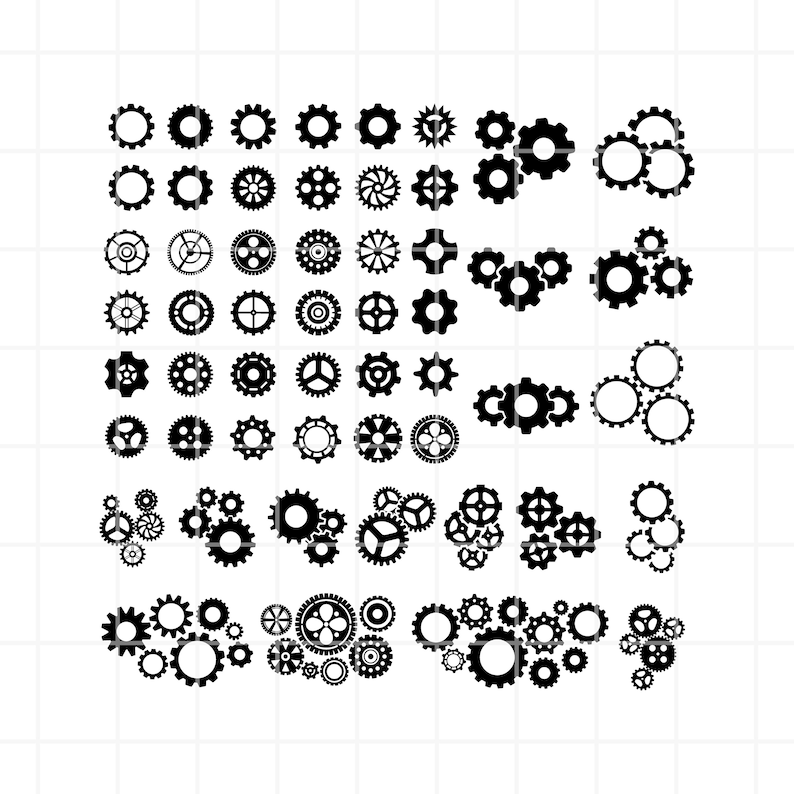 Gears SVG. Gears Png. Gears Cut File. Gears Clipart. Gears Cricut ...