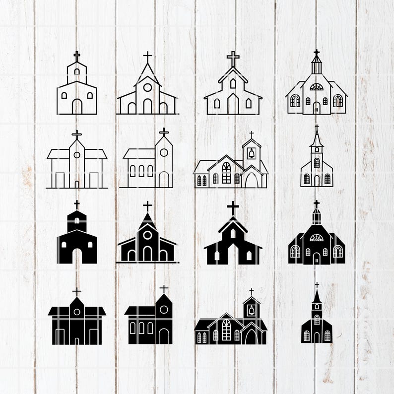 Church SVG Bundle, Religion Clipart (digital Download) - Etsy