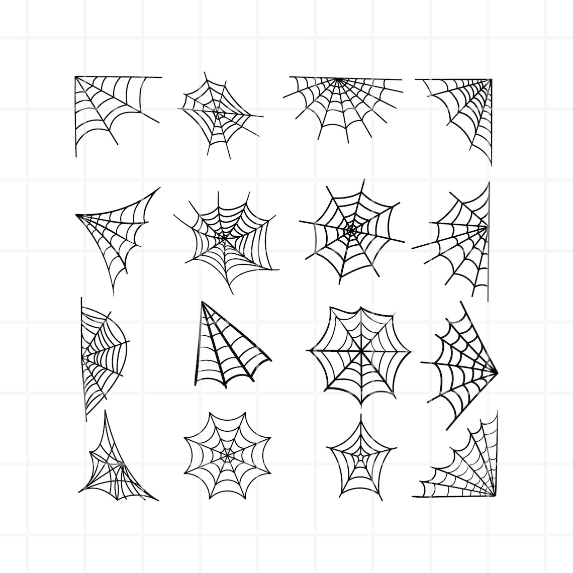 Spiderweb Clipart. Cobweb Svg Files. Spiders Cut File. Halloween ...