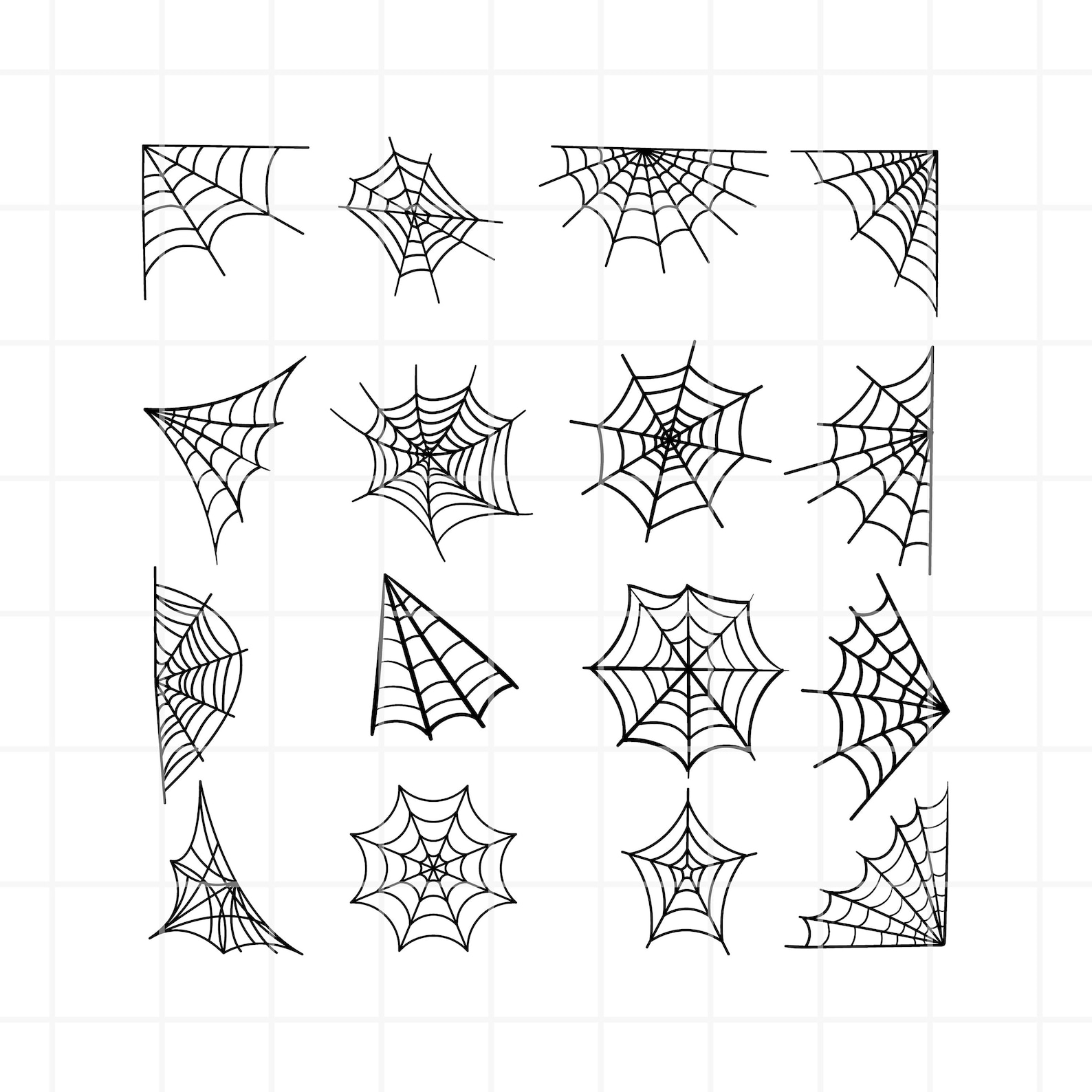 Spiderweb Clipart. Cobweb Svg Files. Spiders Cut File. Halloween ...