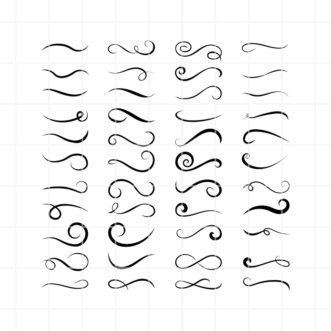 Swishes SVG. Swishes Png. Swishes Cut File. Swishes Clipart. Swashes ...