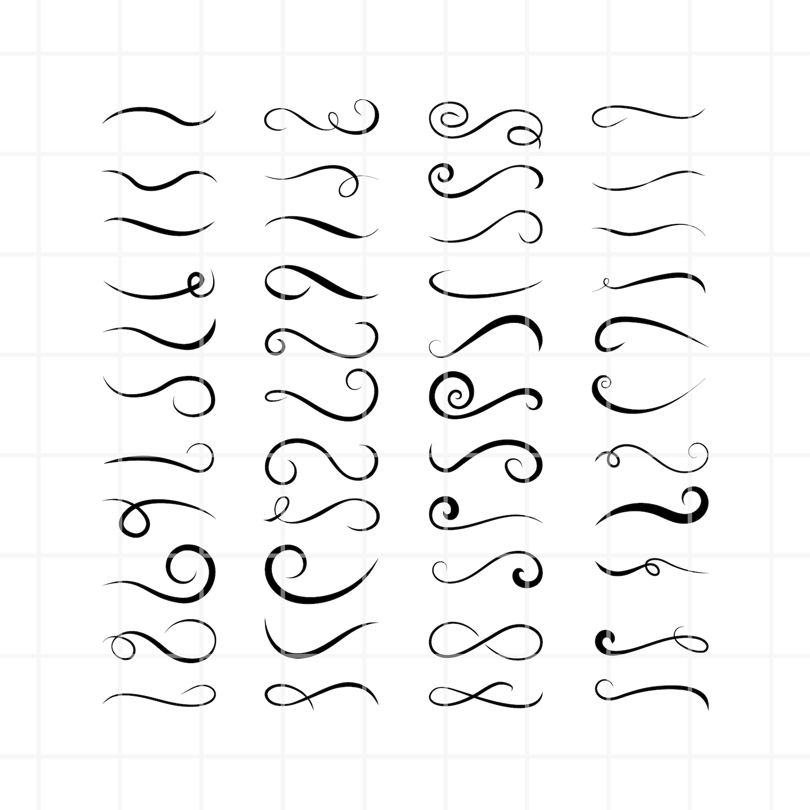 Swishes SVG. Swishes Png. Swishes Cut File. Swishes Clipart. Swashes ...