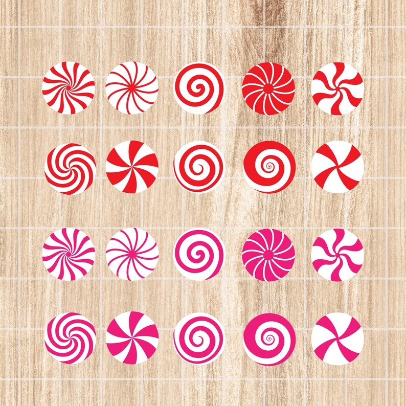 Peppermint Candy SVG, PNG, AI. Red Peppermint Clipart. Peppermint Swirl ...