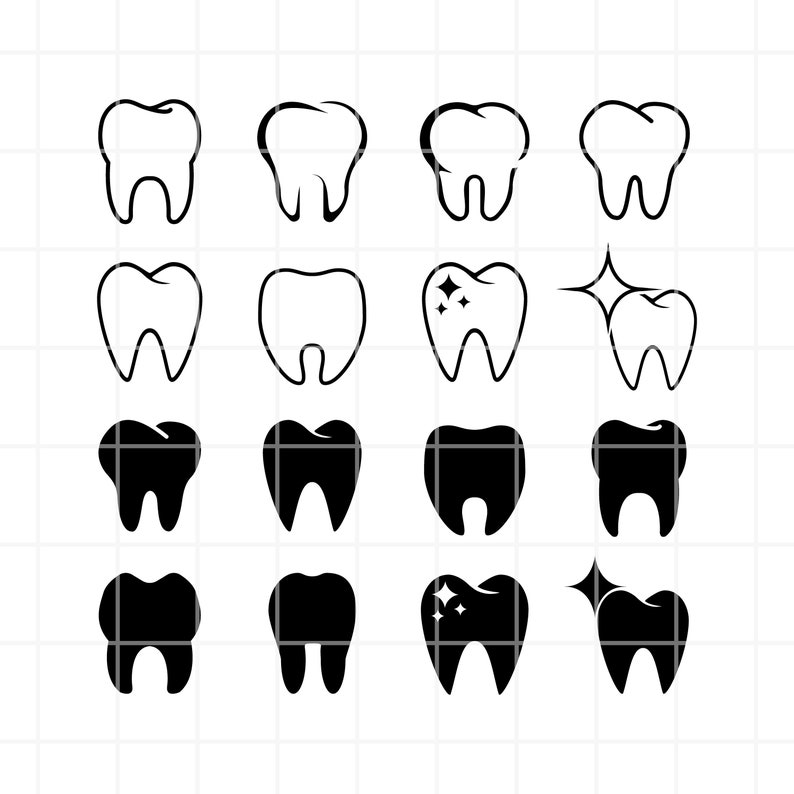 Tooth SVG. Tooth Png. Tooth Clipart. Tooth Cut File. Teeth Svg. Teeth ...