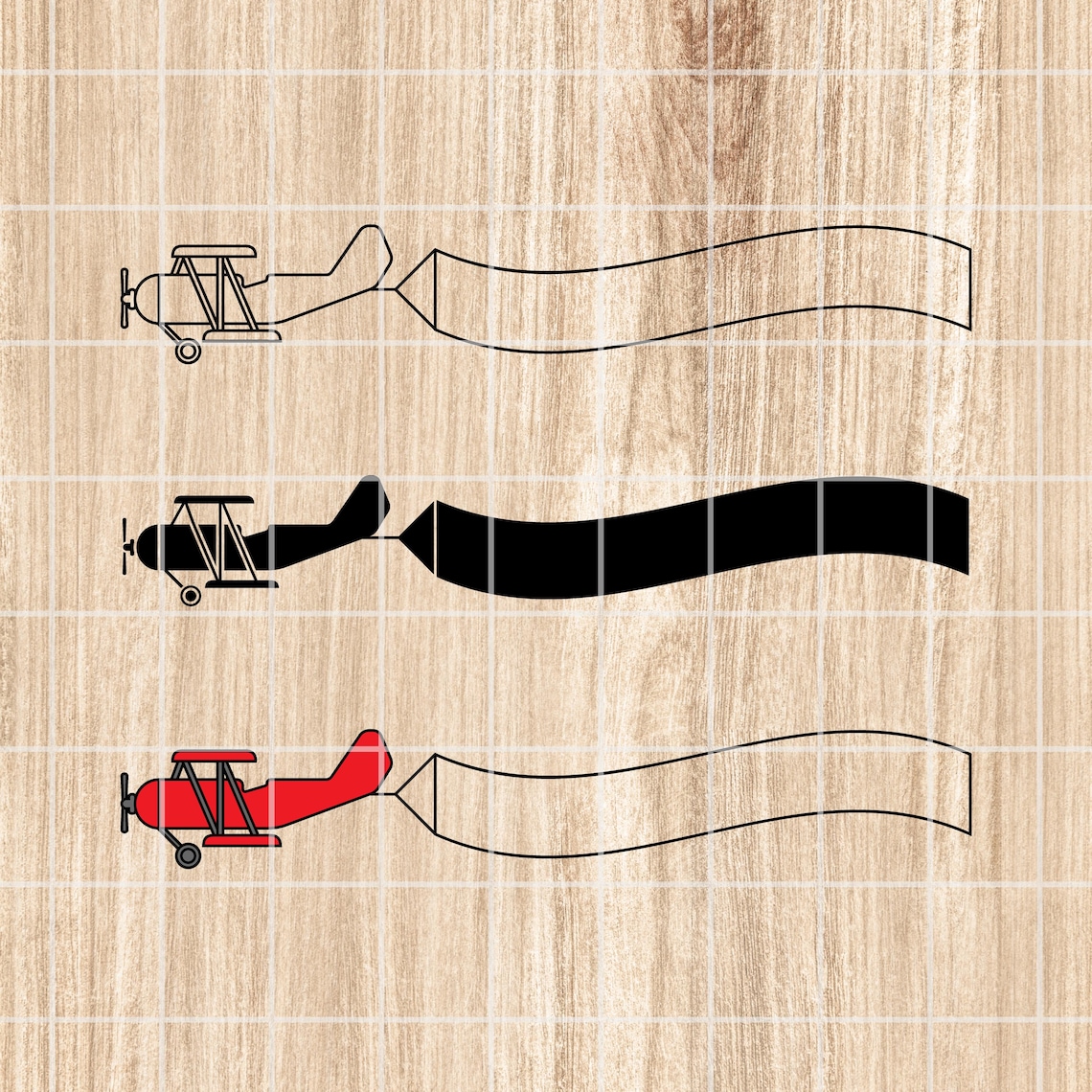 Airplane With Banner SVG, PNG, JPG Cut Files (digital Download) - Etsy