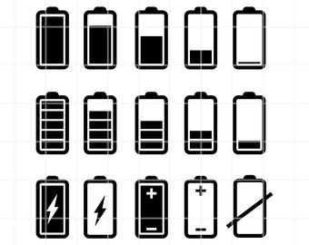 Battery full svg - Etsy Nederland
