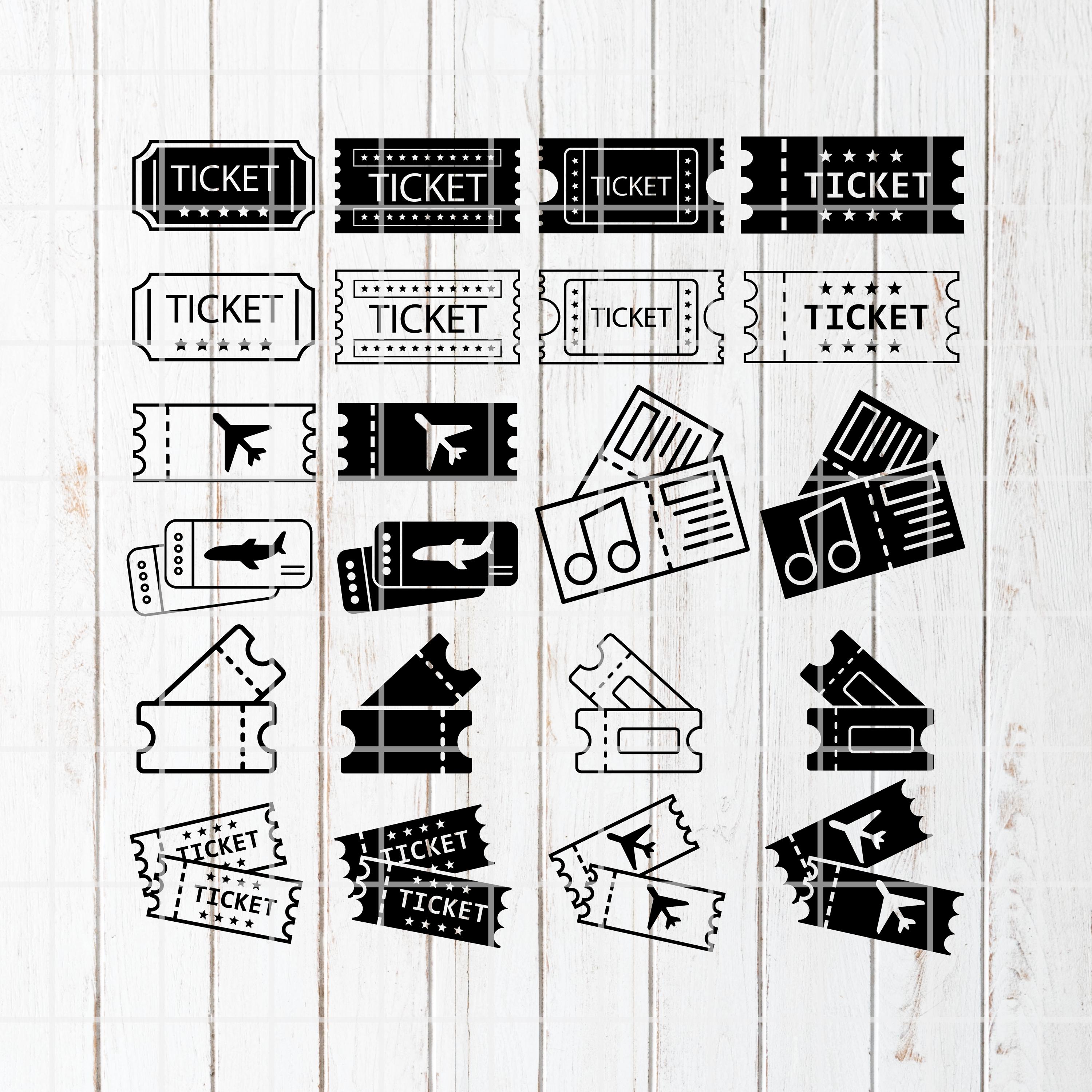 Ticket SVG. Ticket Png. Ticket Cut File. Ticket Clipart. Ticket Cutting ...