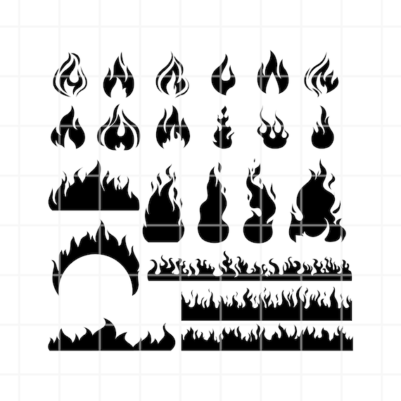 Fire SVG. Fire Png. Fire Clipart. Fire Cut File. Fire Cutting - Etsy