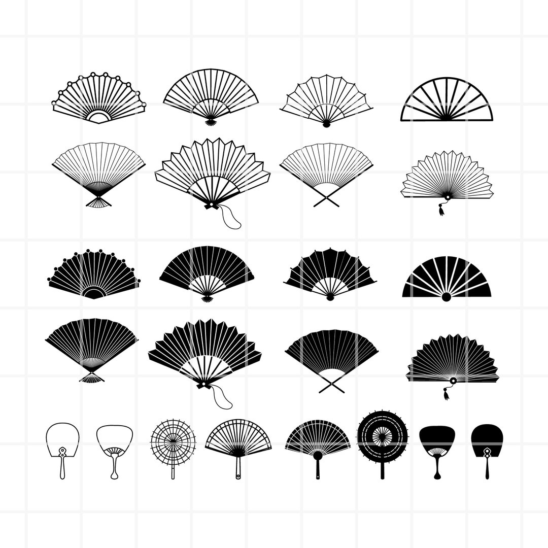 Hand Fan SVG. Hand Fan Png. Hand Fan Clipart. Hand Fan Cut File. Hand ...