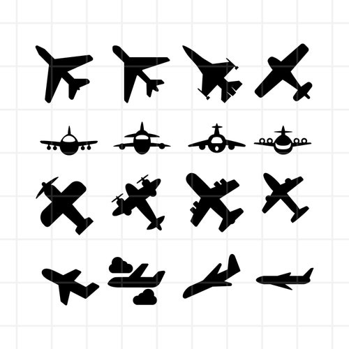 Flying Airplane Route plane. Cut Files for Cricut. Clip Art - Etsy
