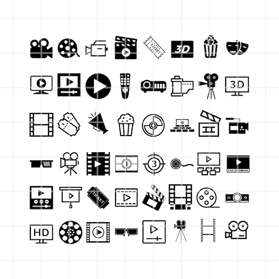 Cinema svg. Movie cut file. Film clipart. Cinematography | Etsy