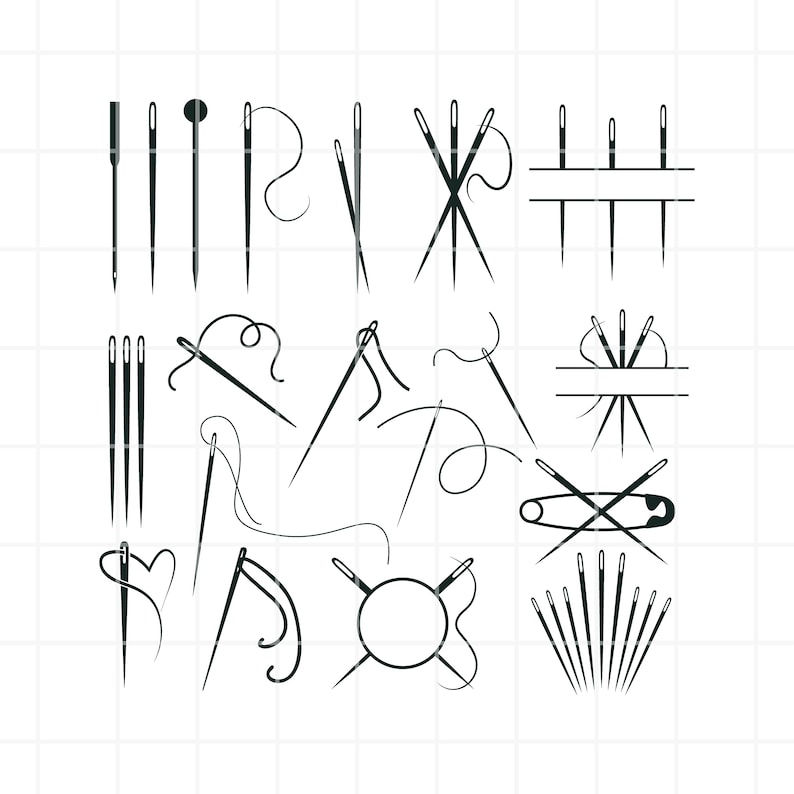 Needle SVG. Needle Png. Needle Clipart. Needle Cut File. Needle Cutting ...