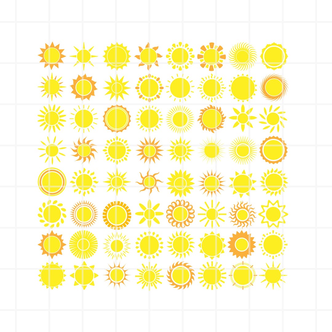 Summer Sun SVG. Summer Sun Png. Summer Sun Cut File. Summer Sun Clipart. Summer Sun Cutting Set ...