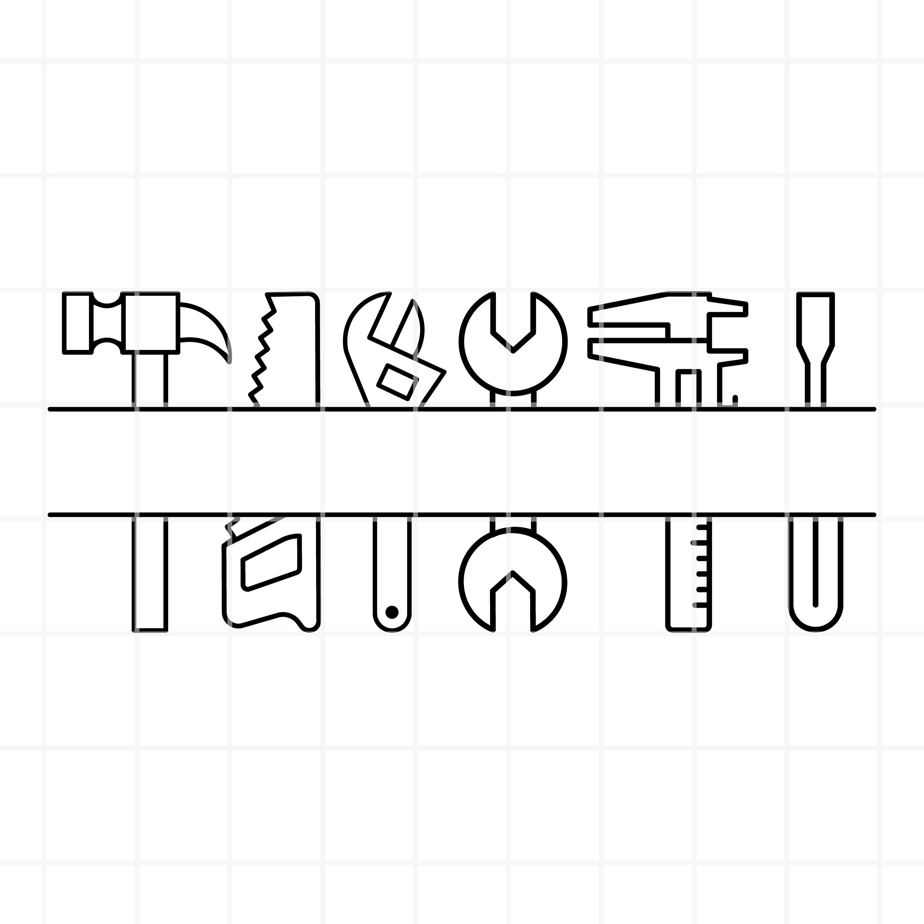 Split Tools Monogram SVG. Split Tools Monogram Png. Repair Tools Svg ...