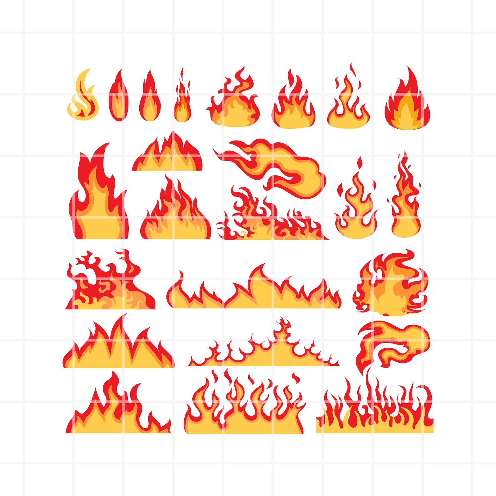 Fire SVG. Fire Png. Fire Cut File. Fire Clipart. Fire Cutting Set. Fire ...