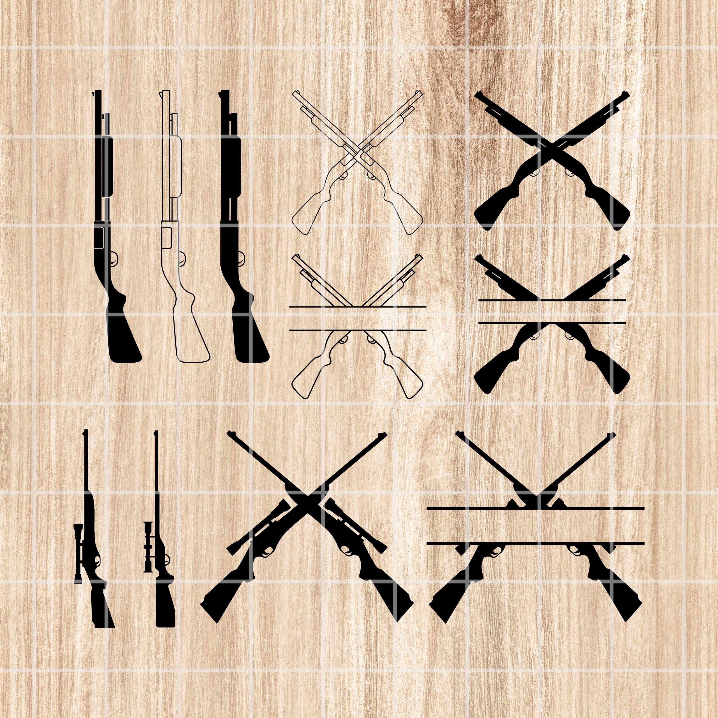 Shotgun SVG Bundle, Hunting Rifle Clipart (digital Files) - Etsy