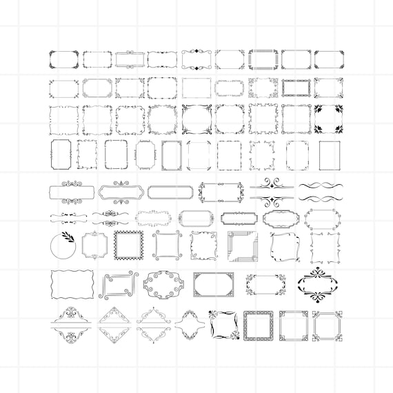 Decorative Frame SVG. Frame Svg. Frame Png. Frame Cut File. - Etsy UK