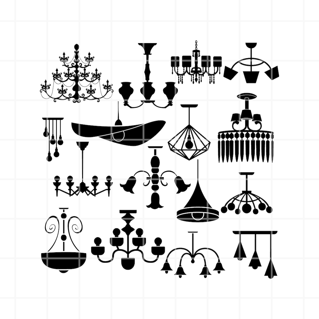 Chandelier SVG. Chandelier Png. Chandelier Clipart. Chandelier Cut File ...