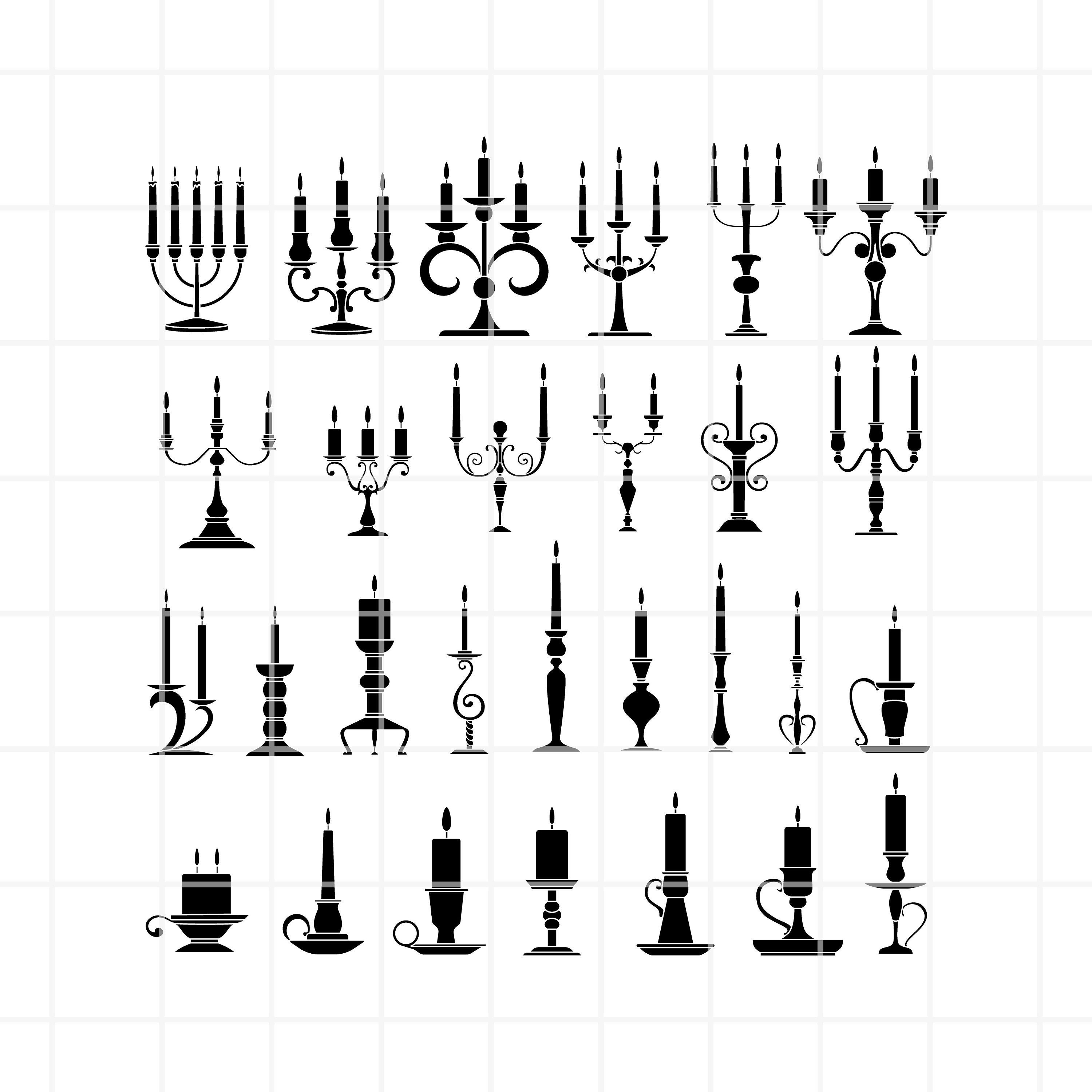 Candlestick SVG. Candlestick Png. Candlestick Cut File. Candlestick ...