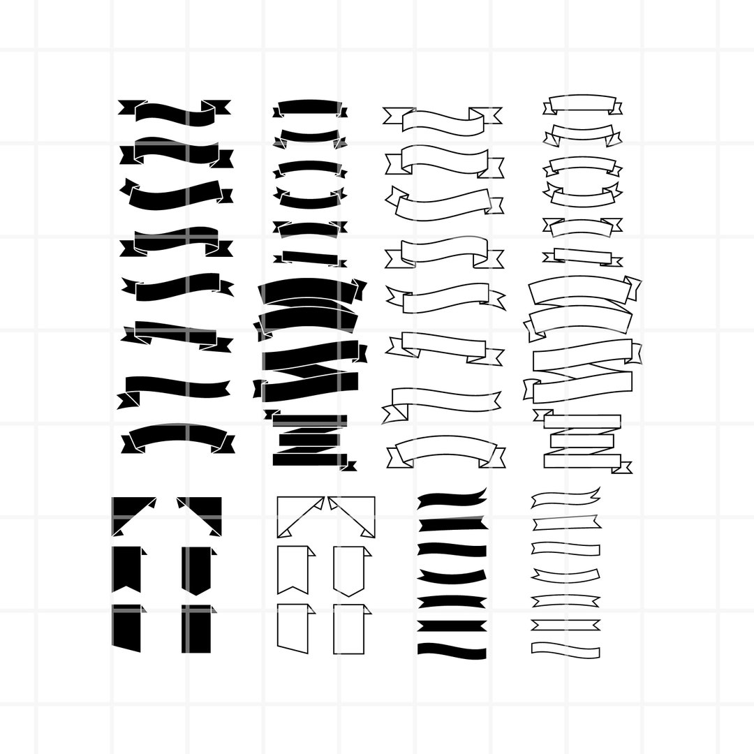 Banner Ribbon Svg. Banner Ribbon Png. Banner Ribbon Cut File. Banner ...