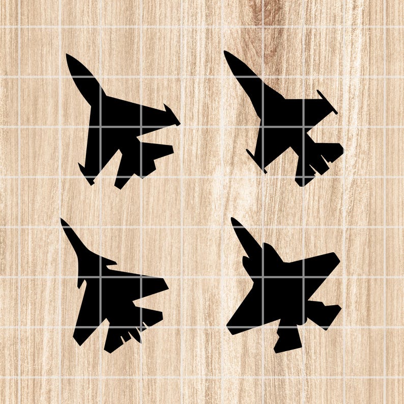 Fighter Jet SVG Cut Files: Air Force Clip Art Set (digital Download) - Etsy