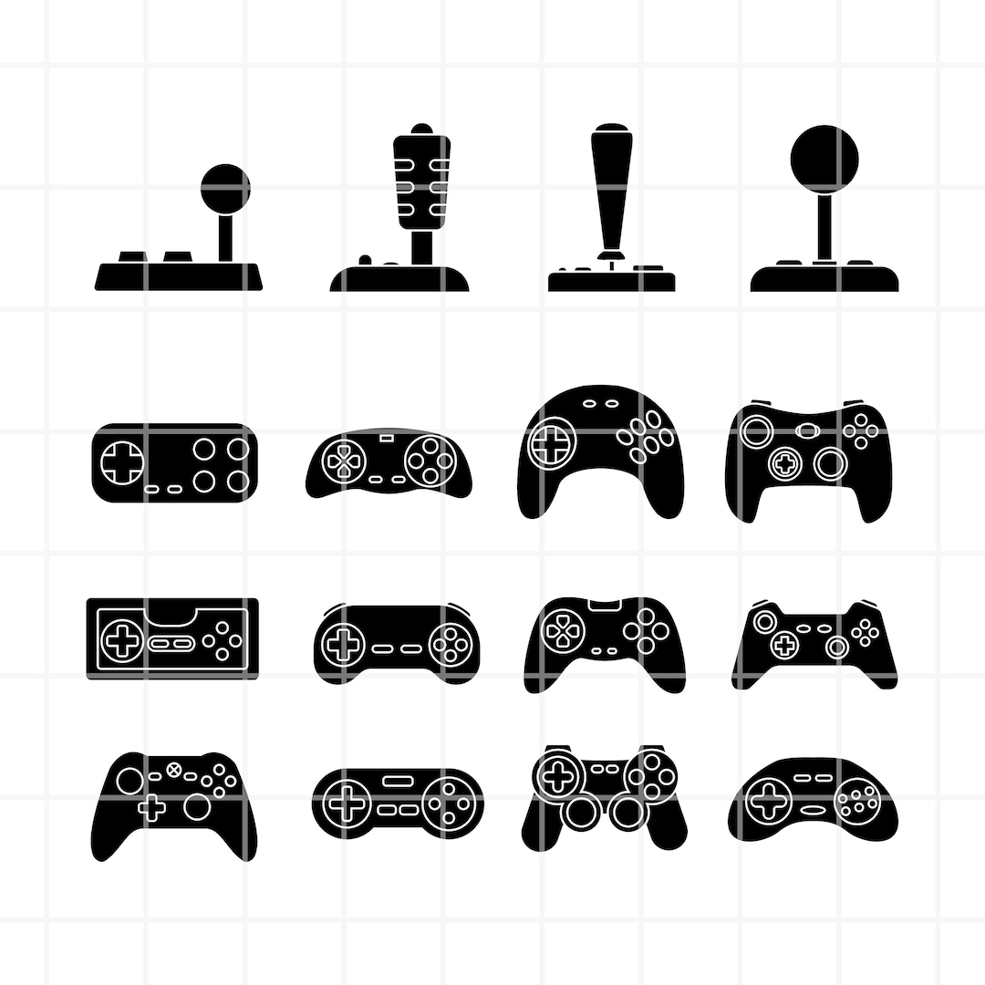 Video Game Controller SVG Clipart: Joystick Vector (digital Download ...