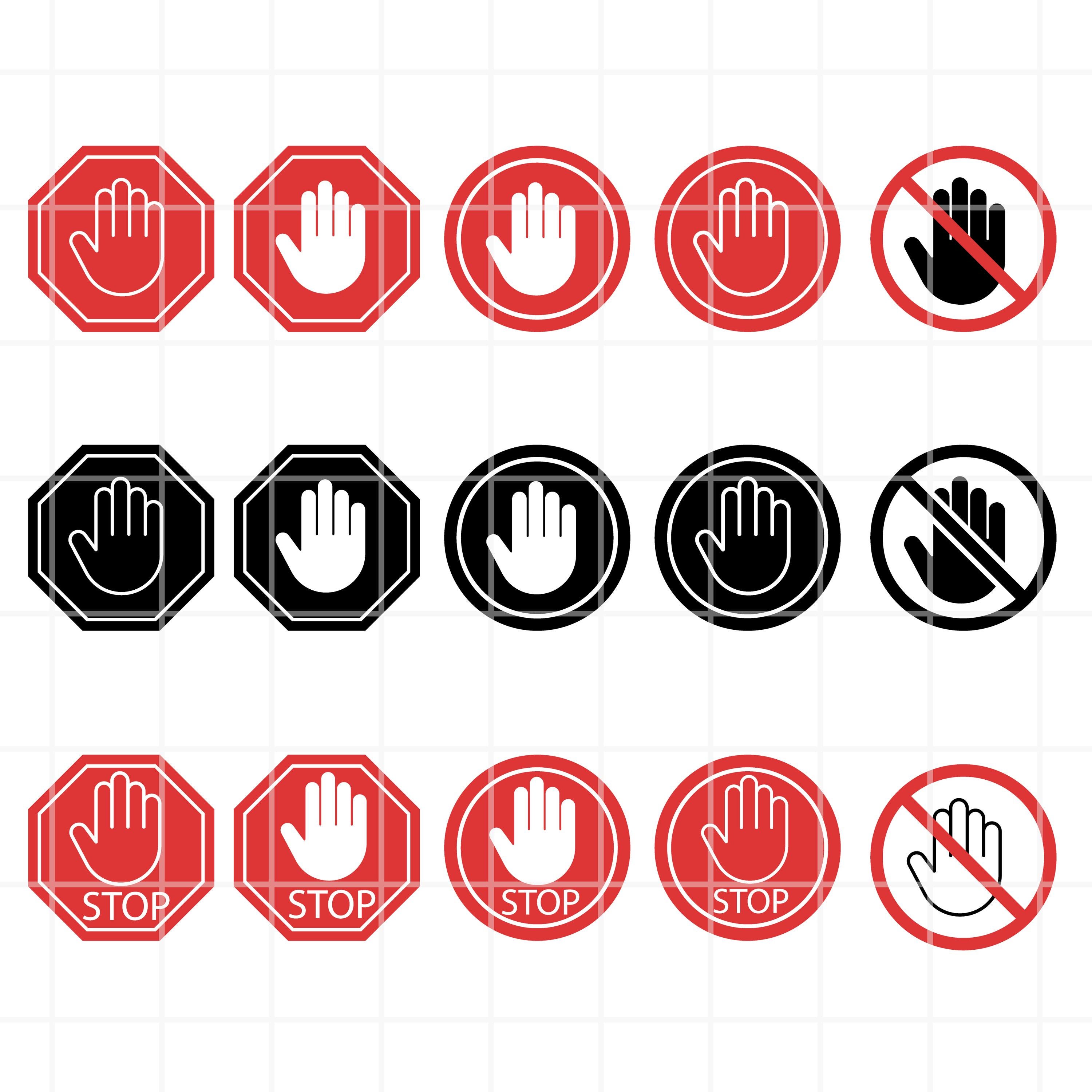 Stop Hand SVG. Stop Hand Png. Stop Hand Clipart. Stop Hand Cut File ...