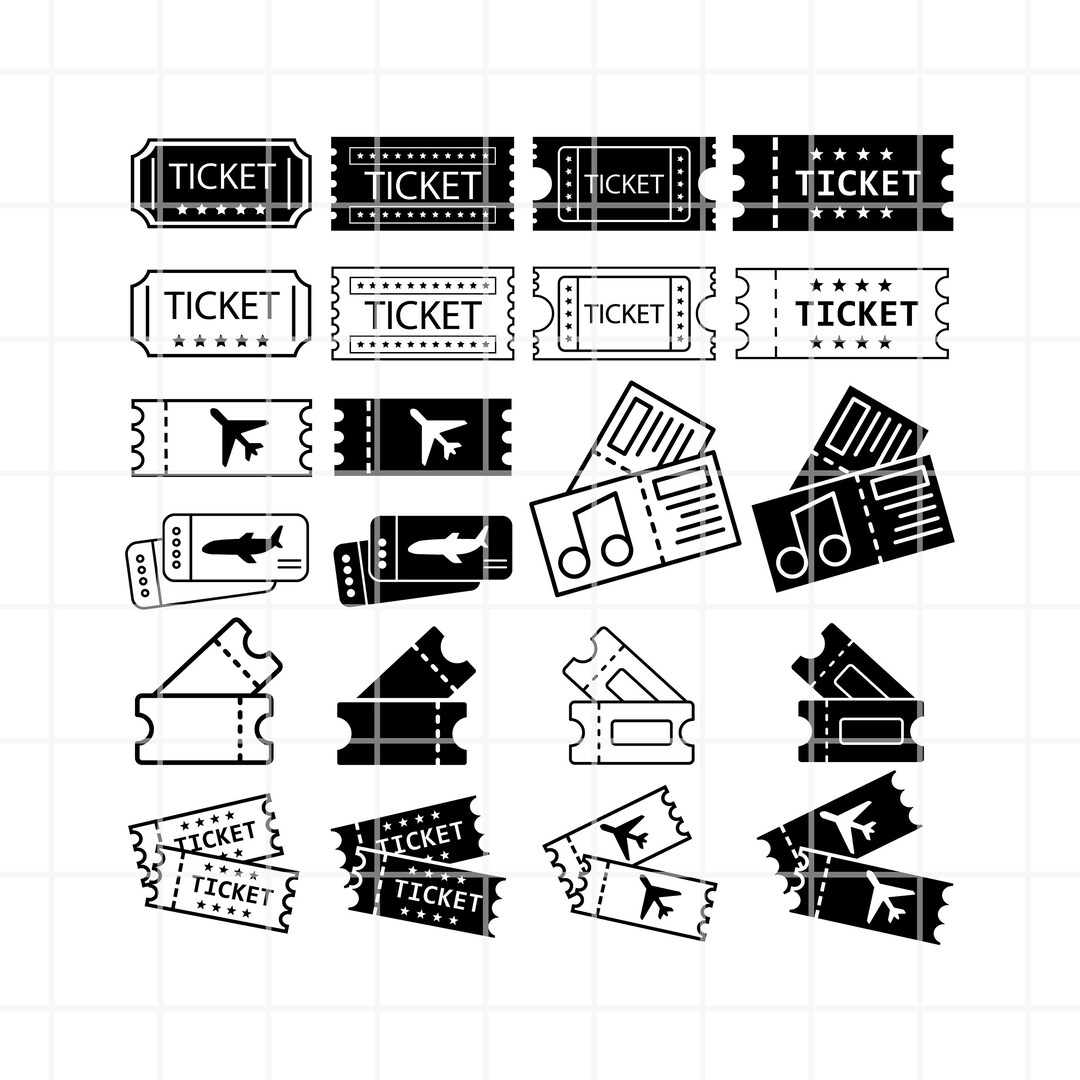 Ticket SVG. Ticket Png. Ticket Cut File. Ticket Clipart. Ticket Cutting ...