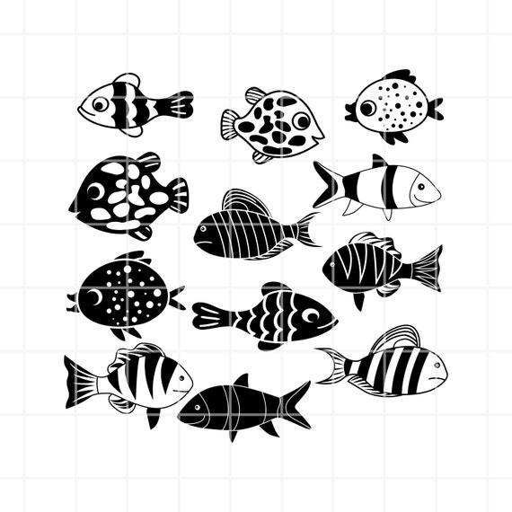 Cute Fish Silhouette Clip Art