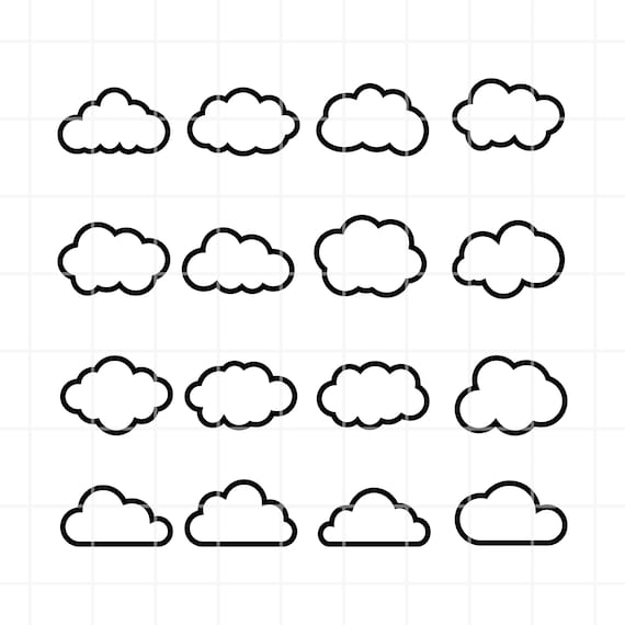 Toy Clouds SVG. Toy Clouds Png. Toy Clouds Clipart. Cloud Svg. | Etsy