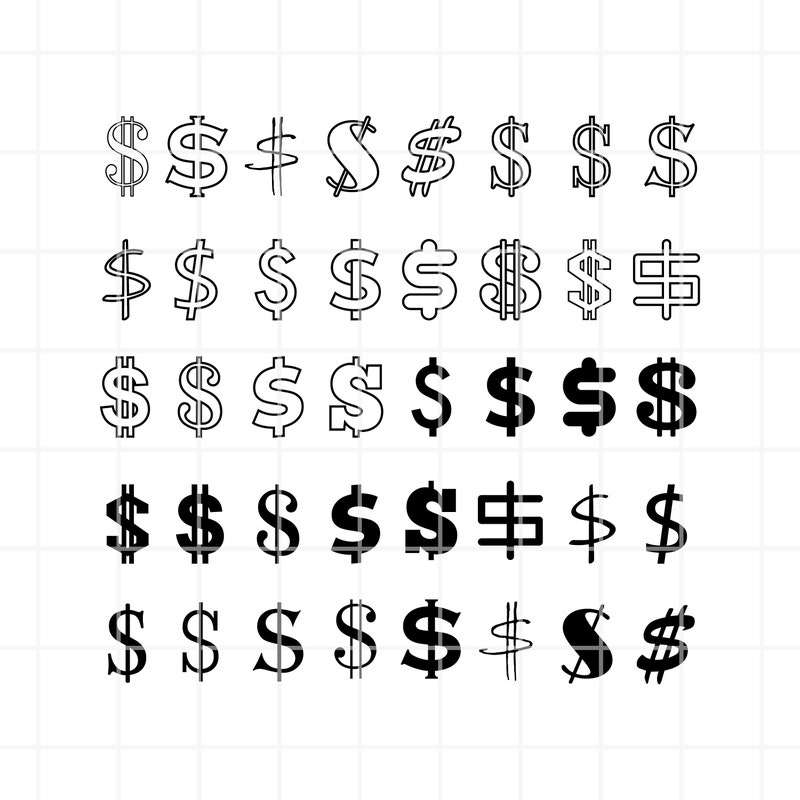 Dollar Sign Svg - Etsy
