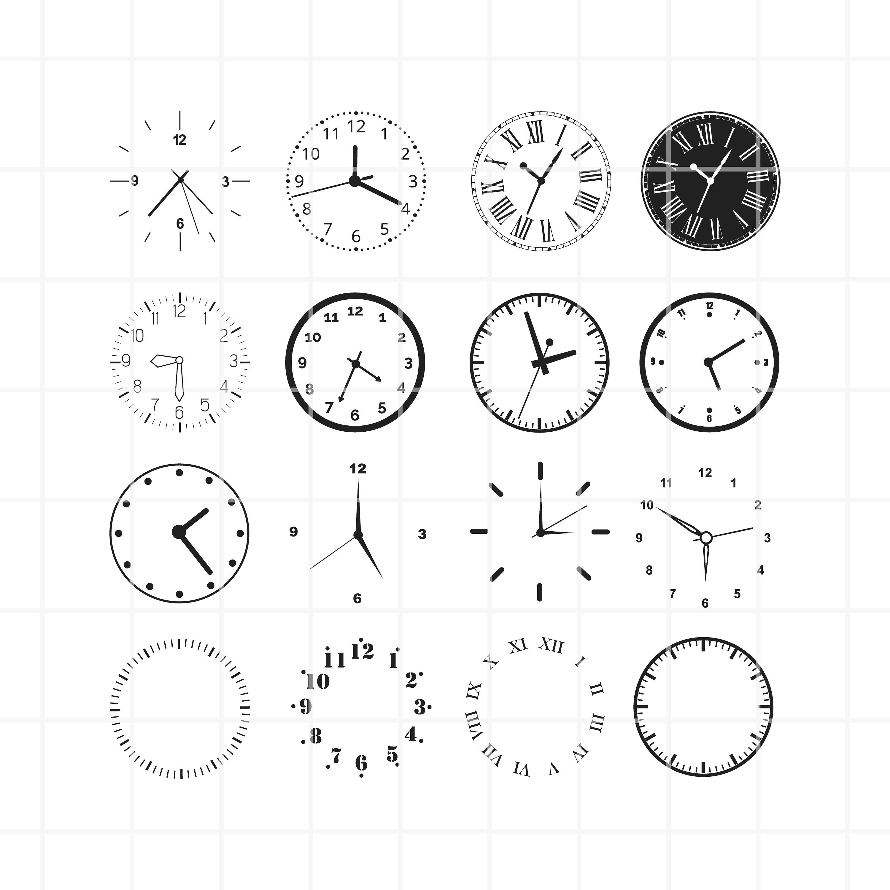 Clip Art Clock Face