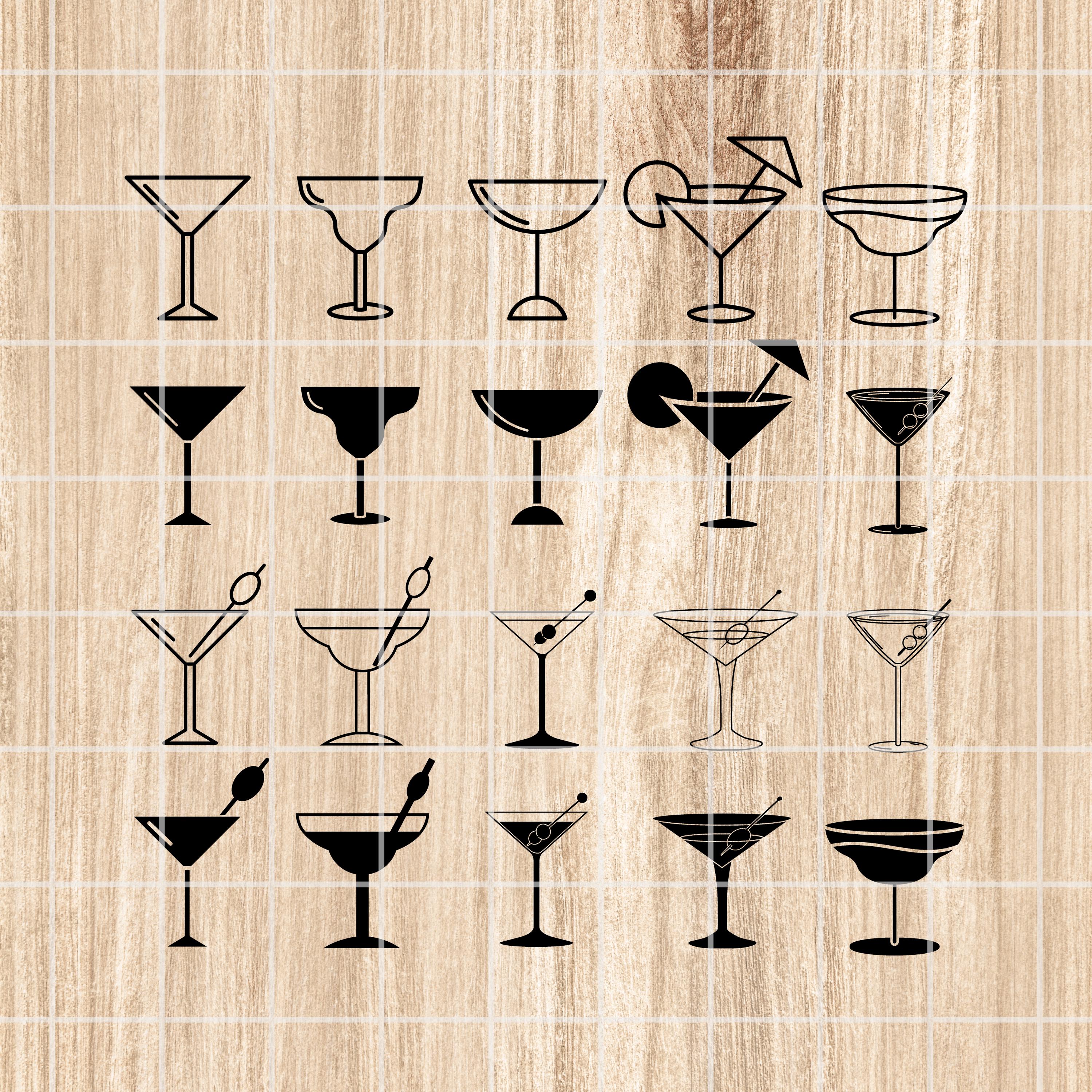 Martini Clipart (svg, Png, Jpg, Eps, Ai) (digital Download) - Etsy