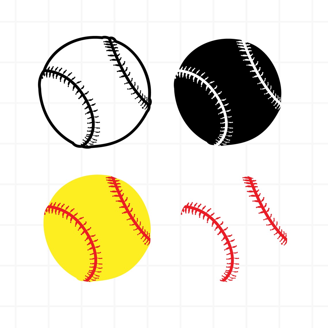 Softball png. Softball clip art softball team ball game. | Etsy