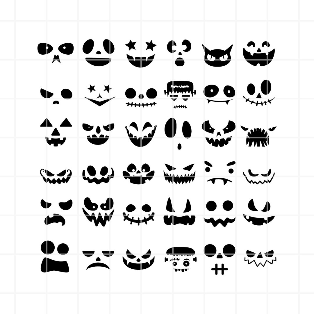 Halloween Faces SVG. Halloween Faces Png. Halloween Faces Cut File ...