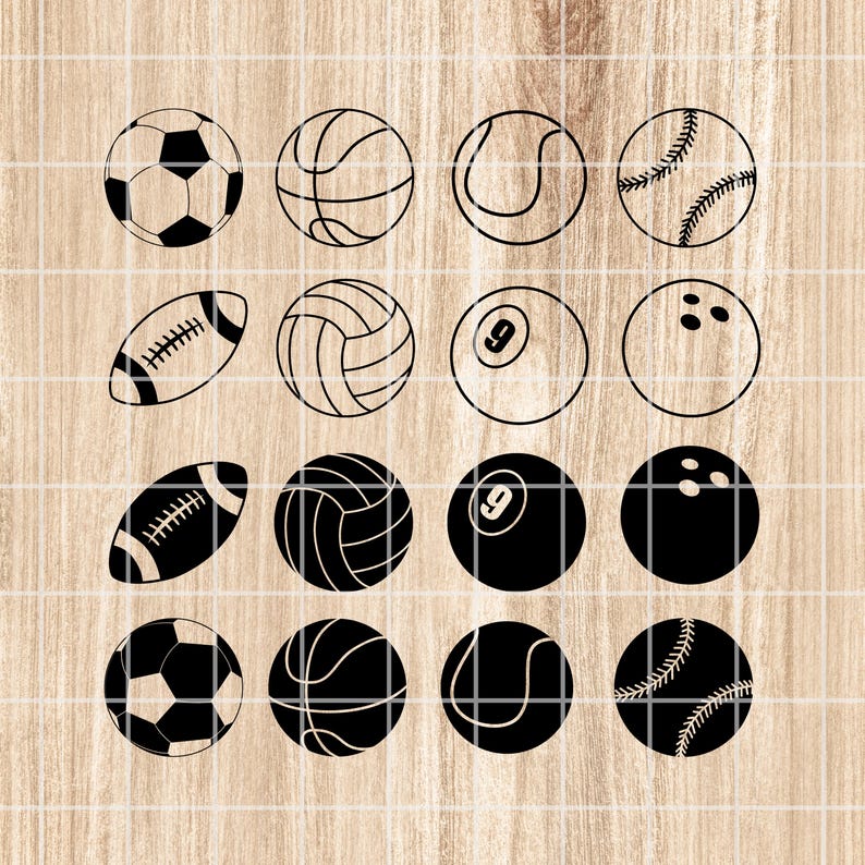 Sport Balls Svg. Balls Svg. Sports Ball Bundle Svg. Sports Ball Cut ...