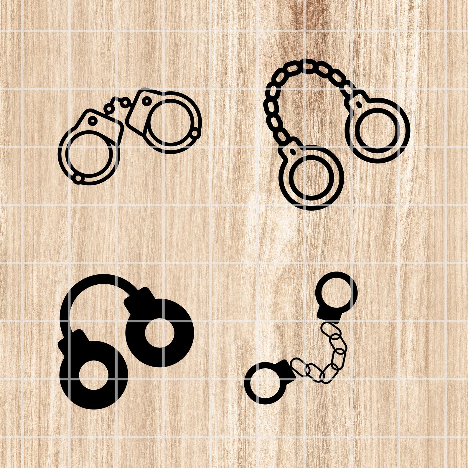 Handcuff SVG. Handcuff Png. Handcuff Clipart. Handcuff Cut File ...